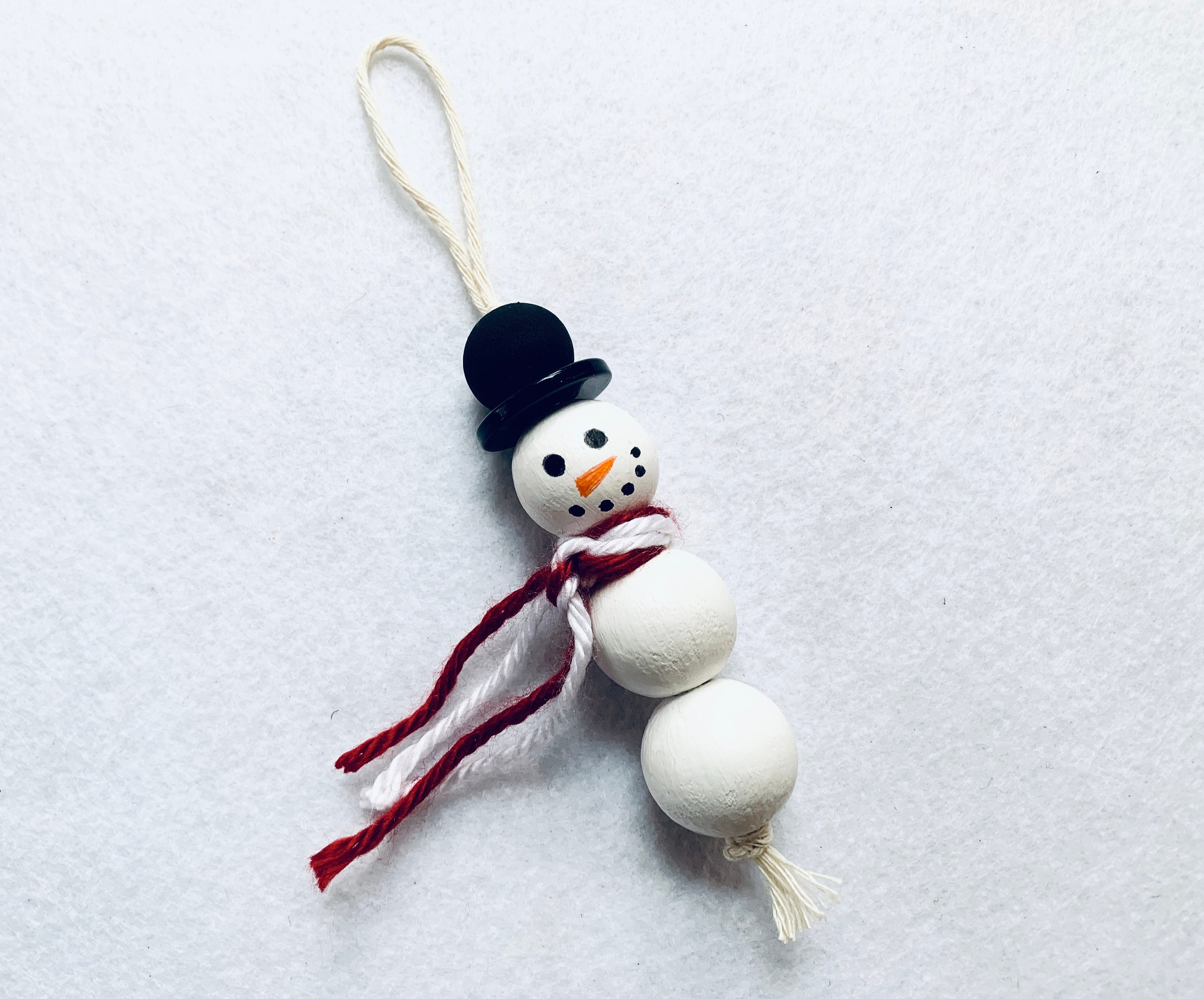 Snowman Craft Kit, Wooden Beads Snowman Craft for Kids, DIY Christmas ...