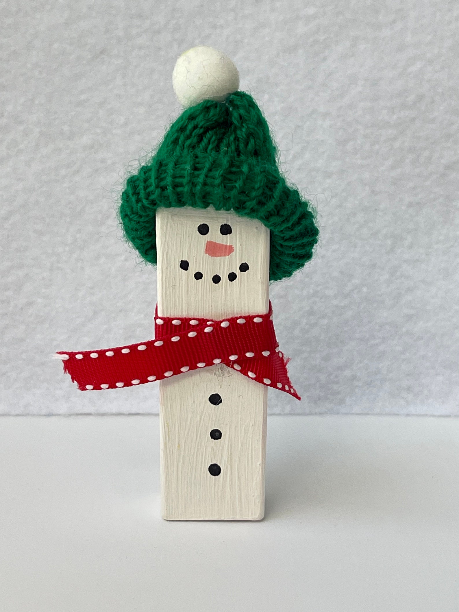 DIY Jenga Block Snowman Craft Kit, Knitted Hat - Etsy