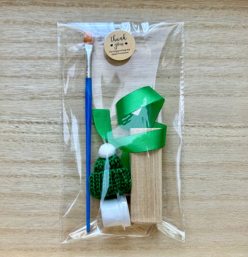 DIY Jenga Block Snowman Craft Kit, Knitted Hat - Etsy