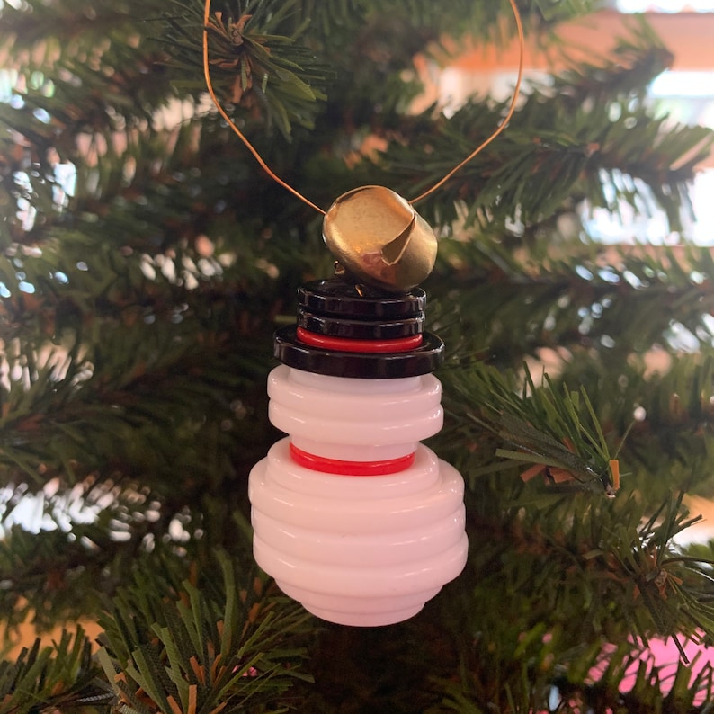 Handmade Buttons Christmas Tree and Snowman Ornament, DIY Kit Available ...