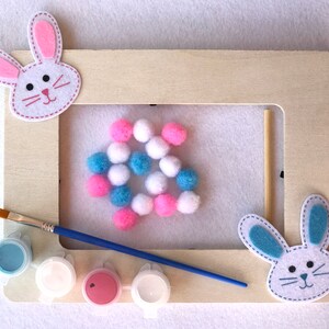 Easter Picture Frame Craft Kit, Paint Your Own, Bunny & Egg Decor - Etsy