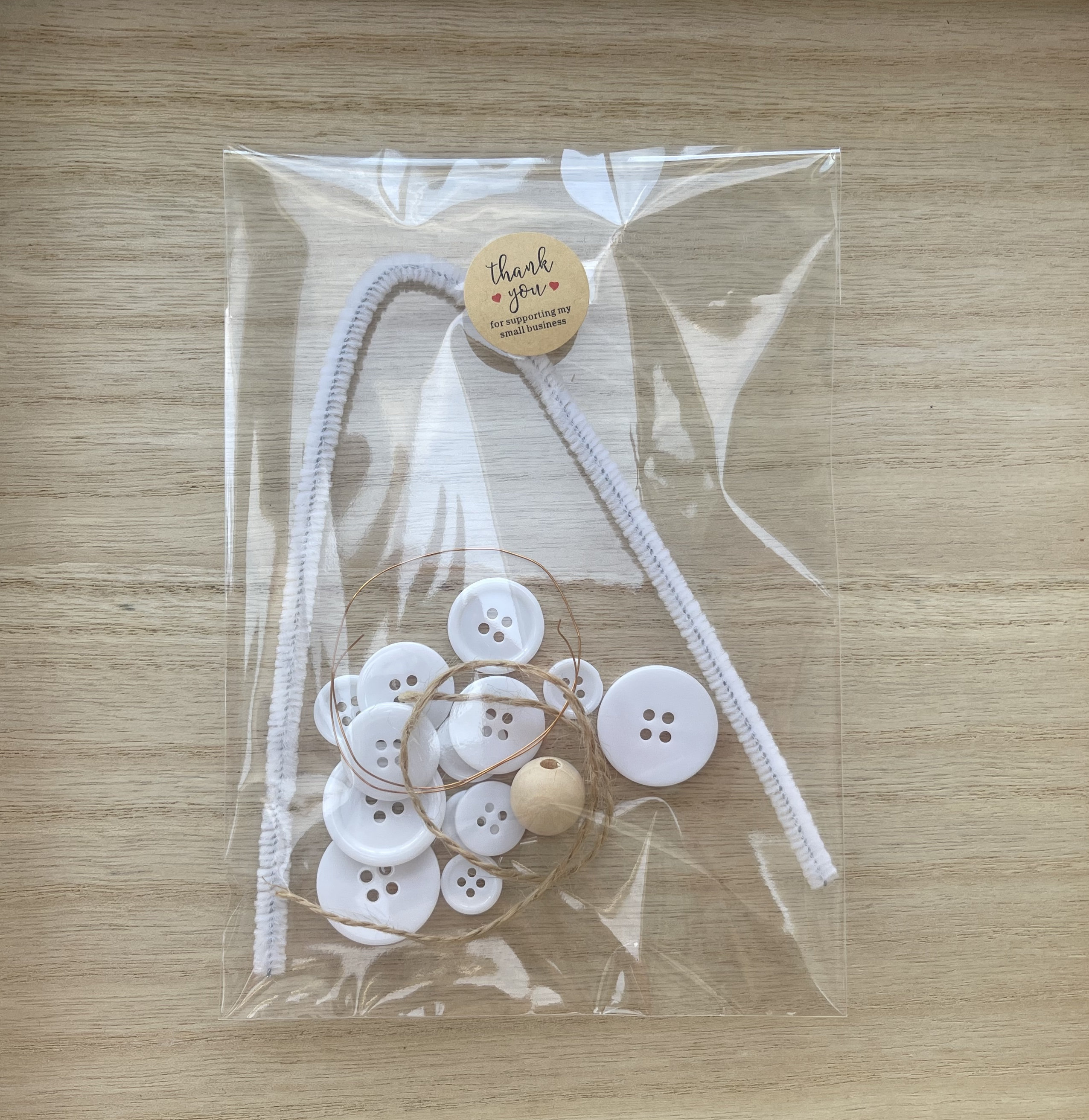 Buttons and Wooden Bead Angel Ornament DIY Craft Kit . - Etsy