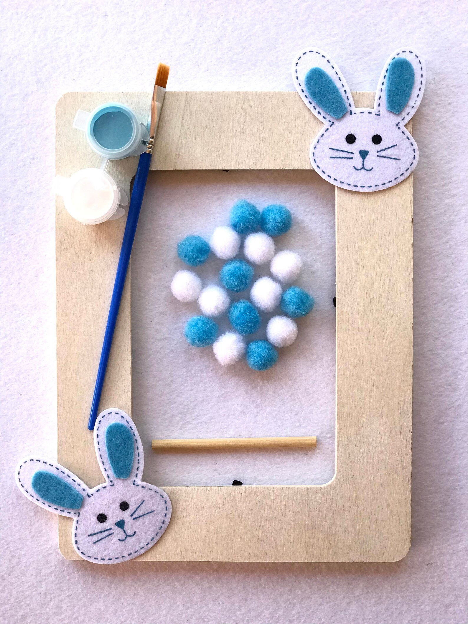 Easter Picture Frame Craft Kit, Paint Your Own, Bunny & Egg Decor - Etsy