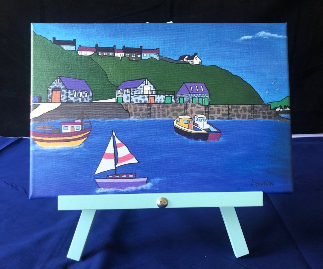 Solva Harbour Canvas Print: Pembrokeshire Seaside Art - Etsy