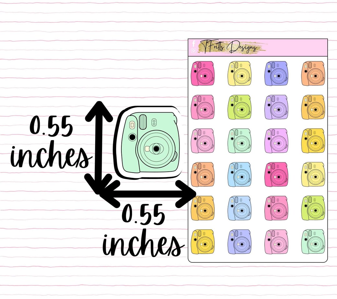 Planner Stickers - Icon - Polaroid - Picture - Camera - Pic - Etsy