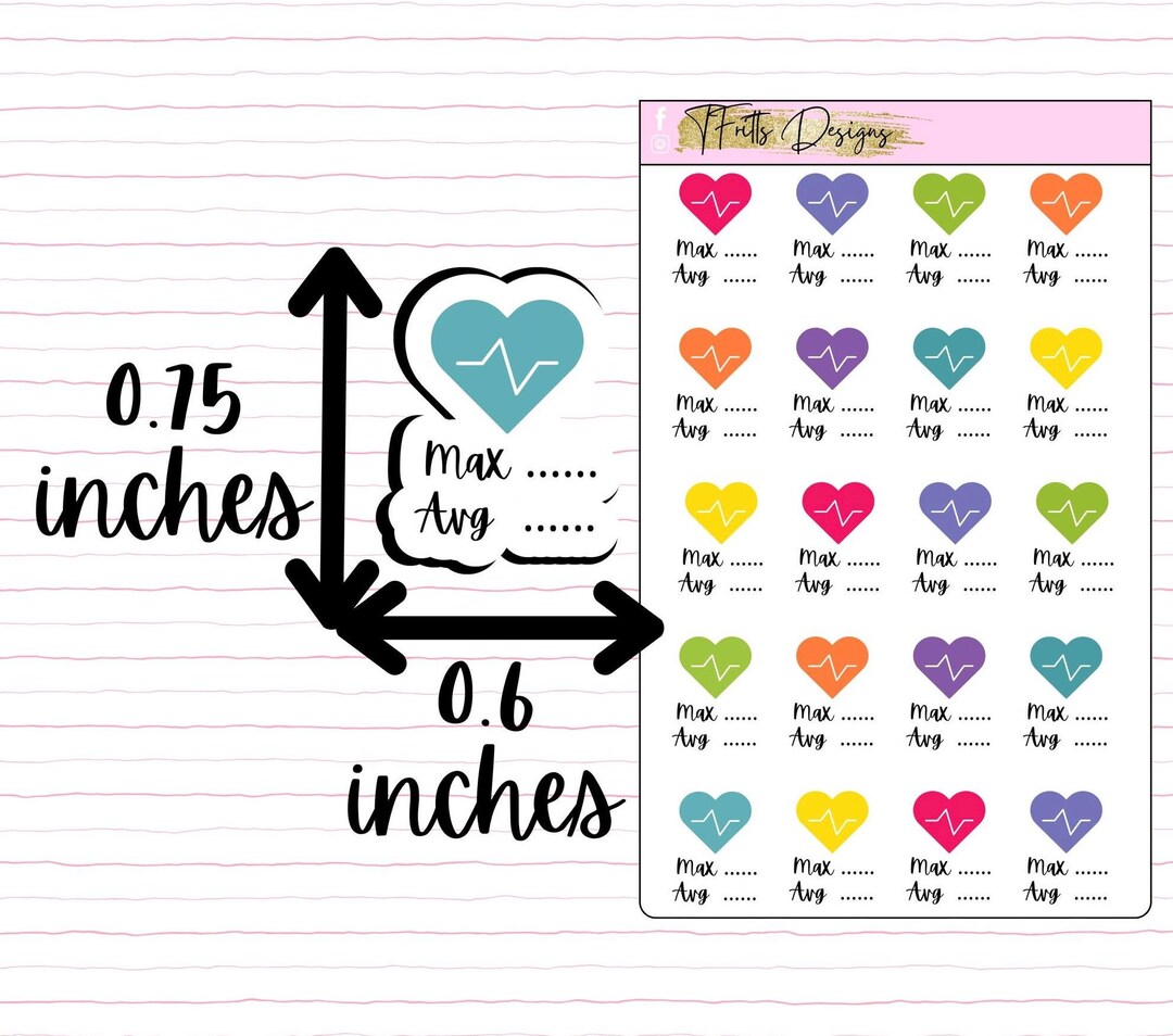 Planner Stickers - Icon - Workout Tracker - Heart Rate - Etsy