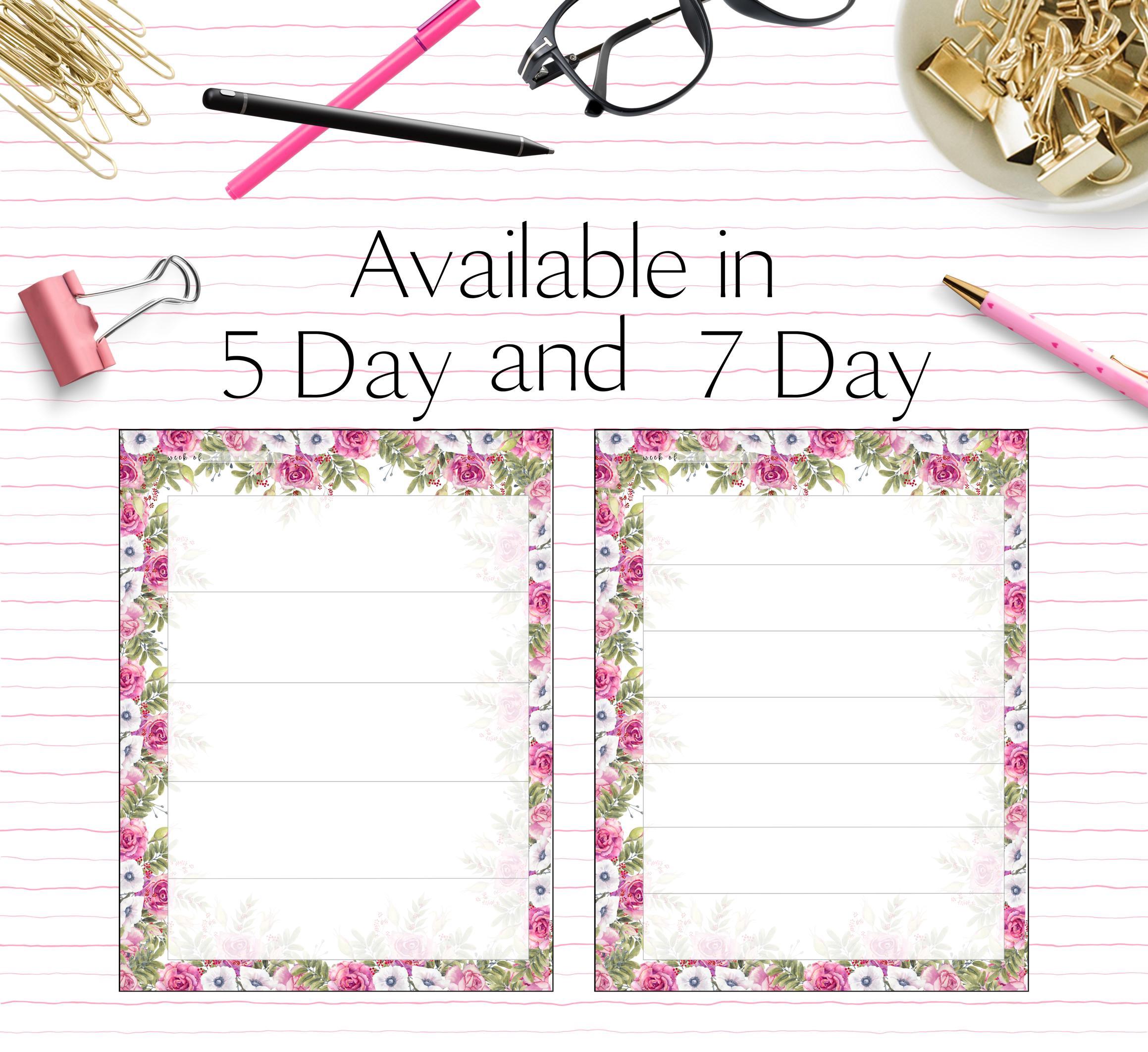 Weekly Planner Inserts - Undated Planner - Extension - C - Etsy
