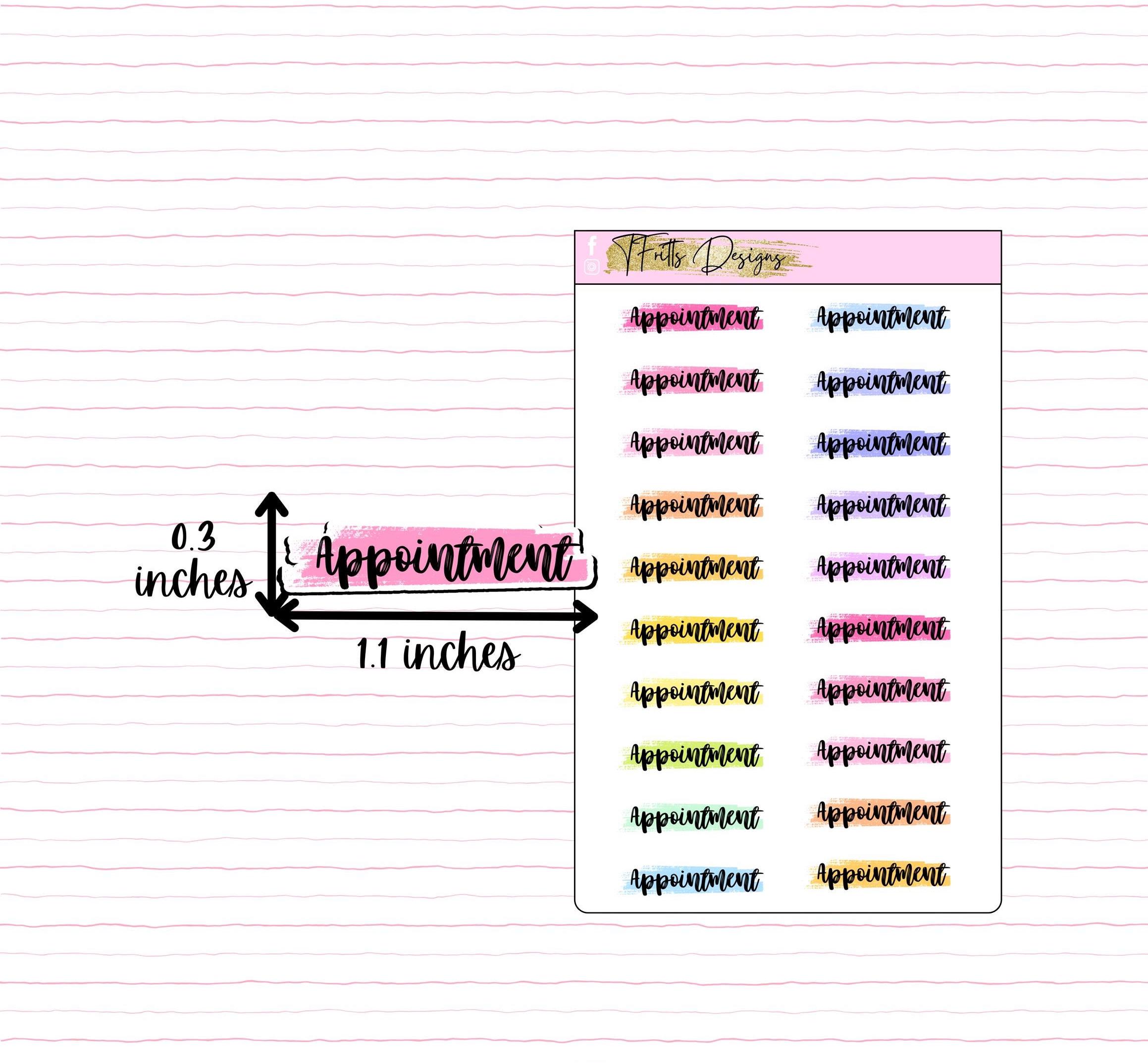 Planner Stickers - Appointment - Script - E - Etsy