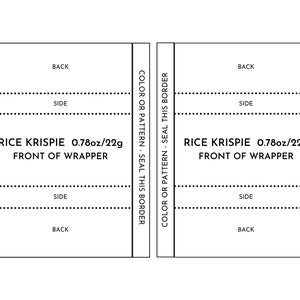 DIY Rice Krispies Template,personalized Rice Krispy Treat Label ...