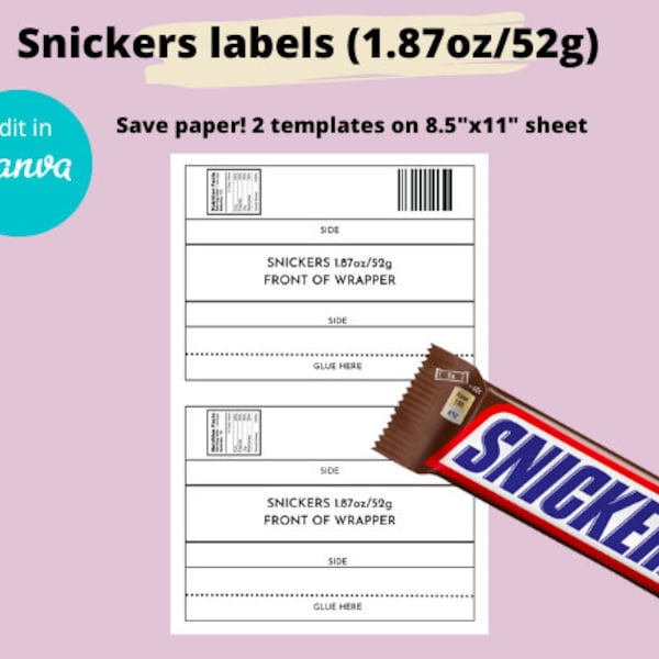 Snickers - Etsy