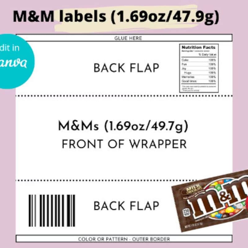M and M Wrappers - Etsy