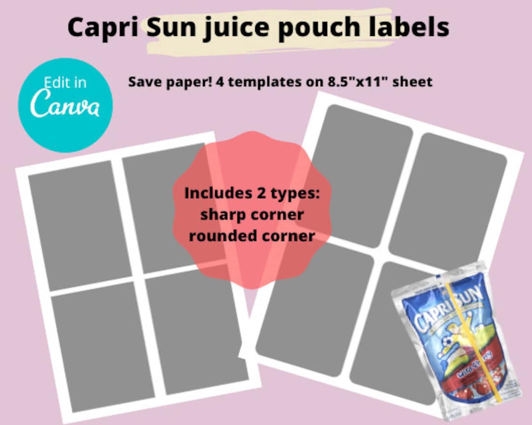 Printable Capri Sun Template Free - Printable Templates
