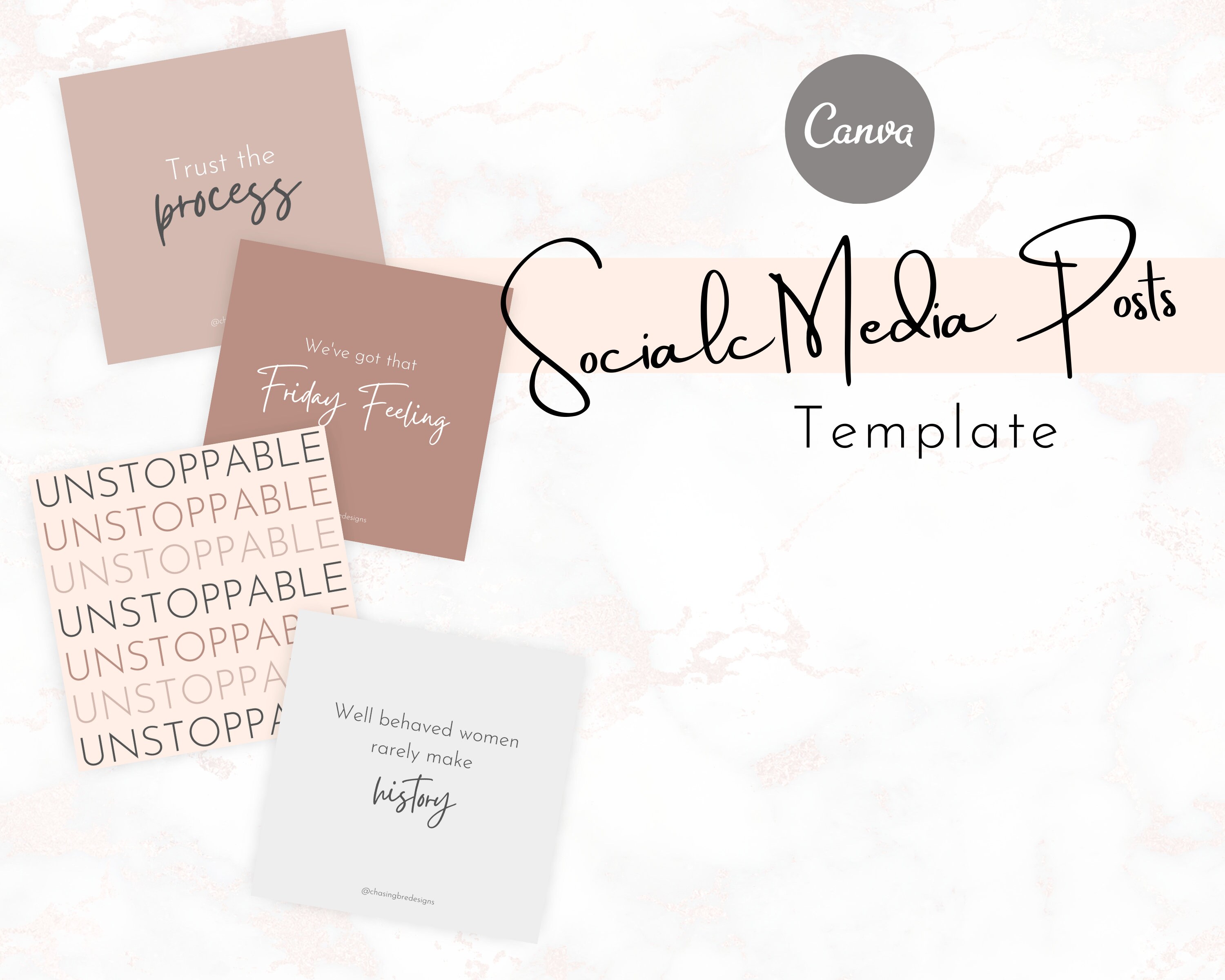 Social Media Posts Canva Templates Canva Template Instagram | Etsy