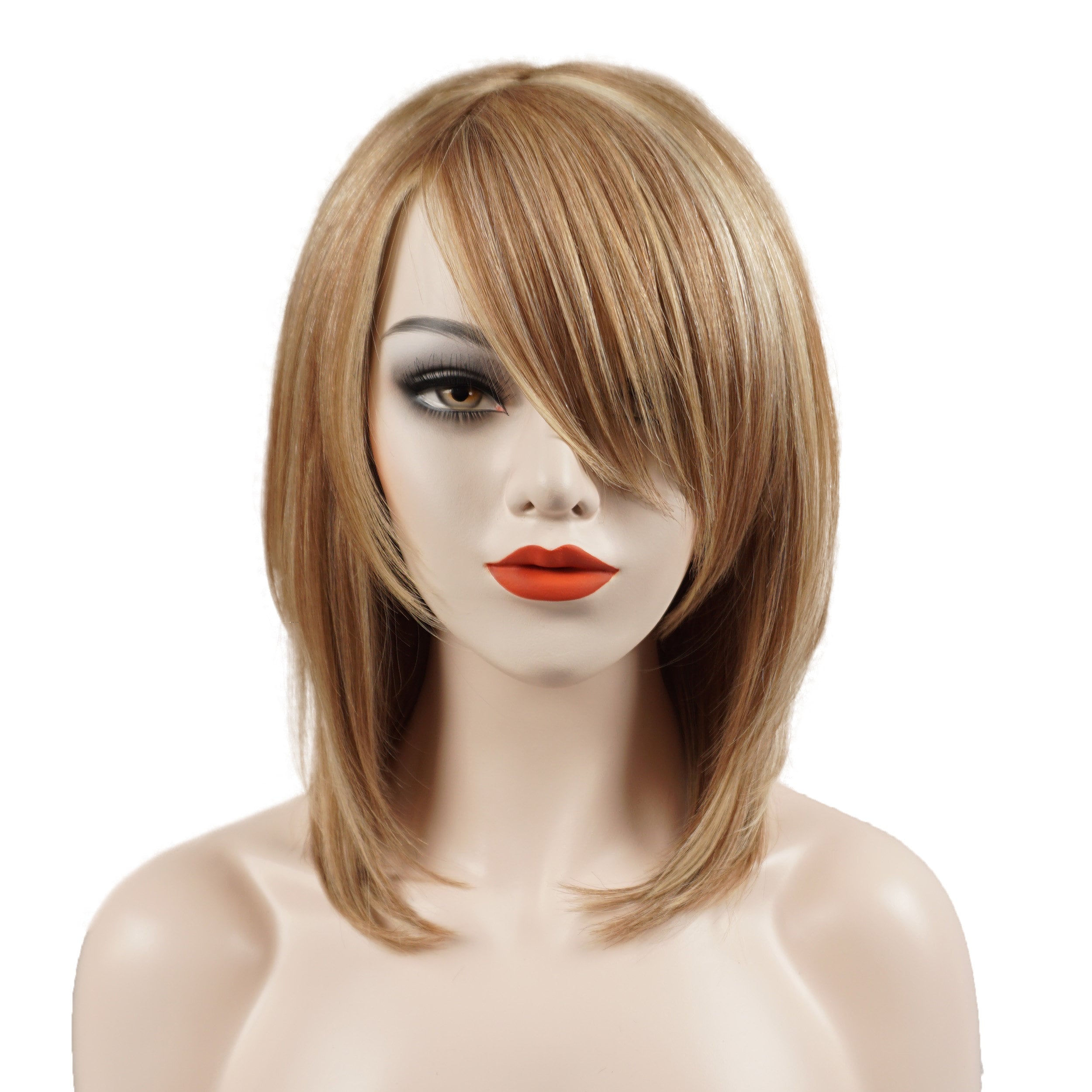 Mid Length Bob Wigs W Bangs For White Women Human Hair Full Etsy