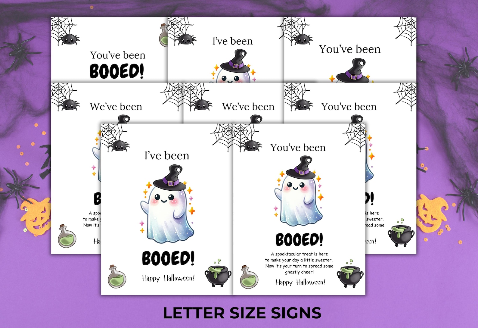 You've Been Booed, Boo Basket Set, 5 Different Printable Signs & Tags ...