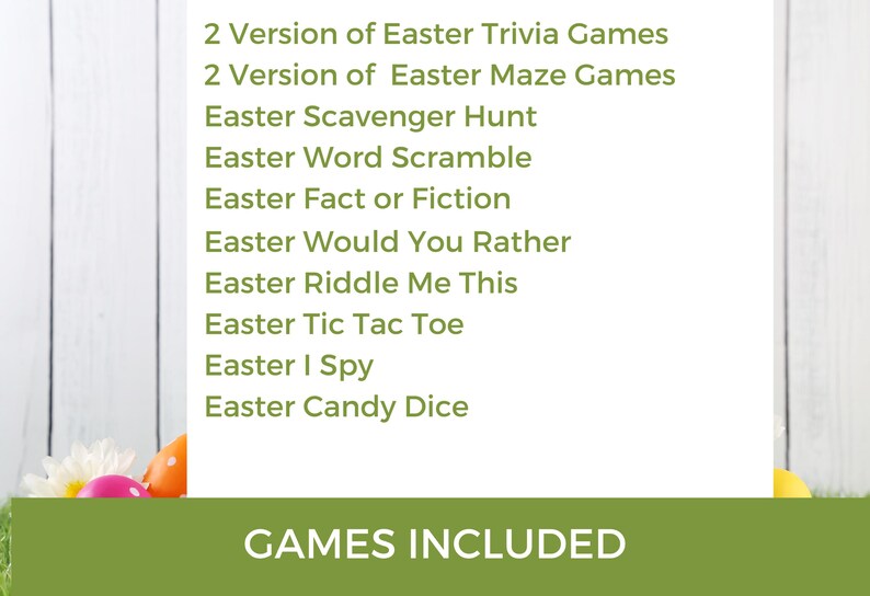 Printable Easter Game Bundle | Trivia Games | Easter Scavenger Hunt ...