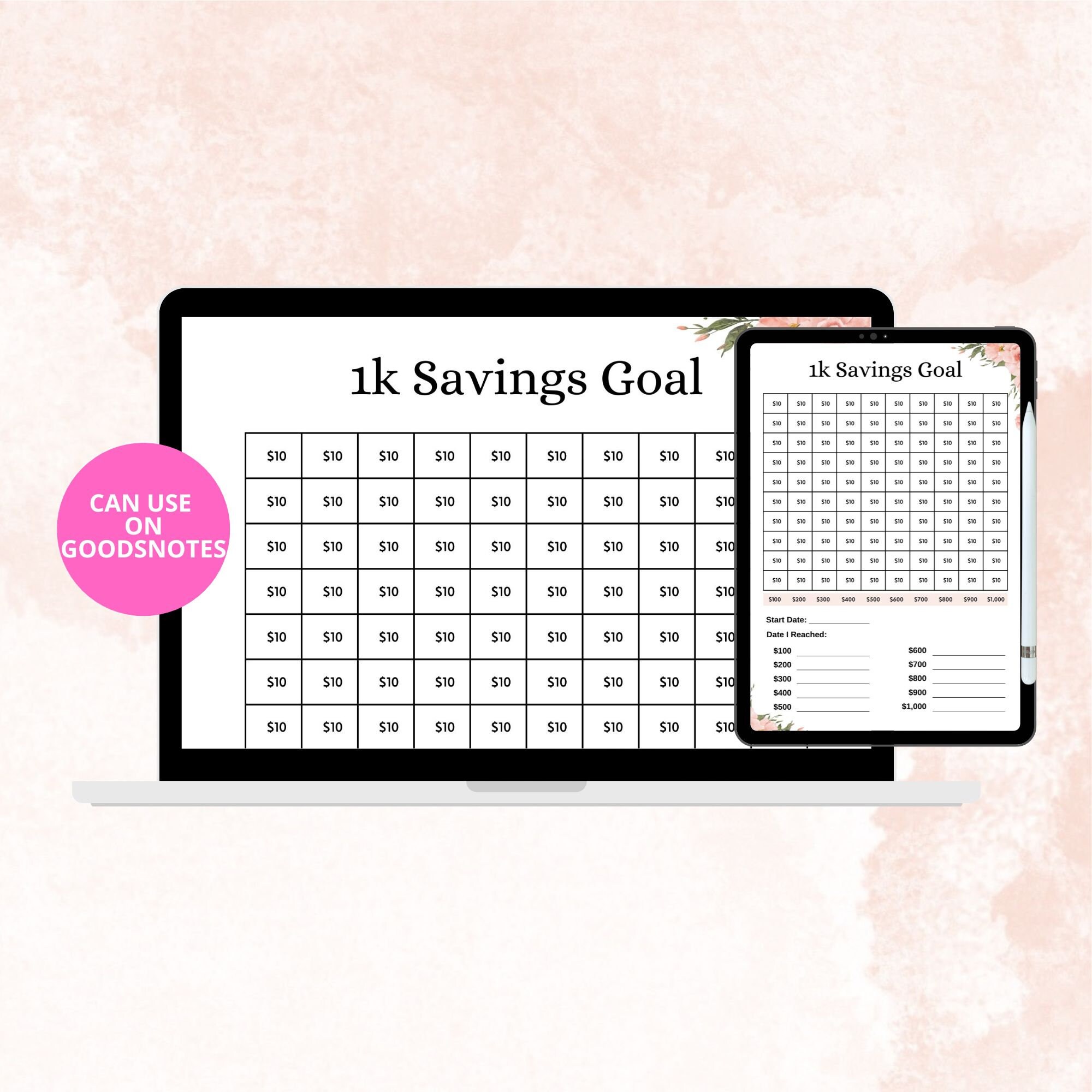 Savings Goal Challenge Saving Challenge Printable Saving Tracker A4 A5 ...