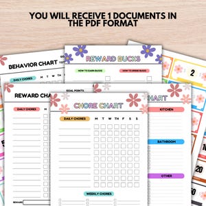 Fillable Charts Bundle, Reward Chart, Behavior Chart, Chore Chart ...