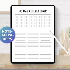 60 Day Challenge Template, Printable Habit Tracker, Water Tracker, Goal ...