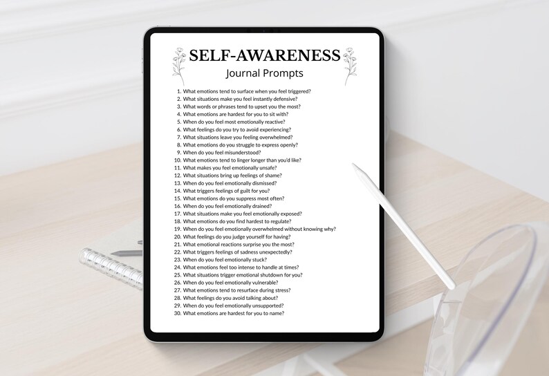 200 Self-awareness Writing Prompts | Emotional Triggers, Healing ...