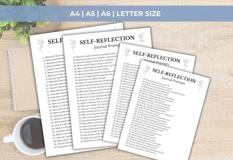 200 Self-reflection Journal Prompts, Self-discovery Writing Prompts, 5 ...