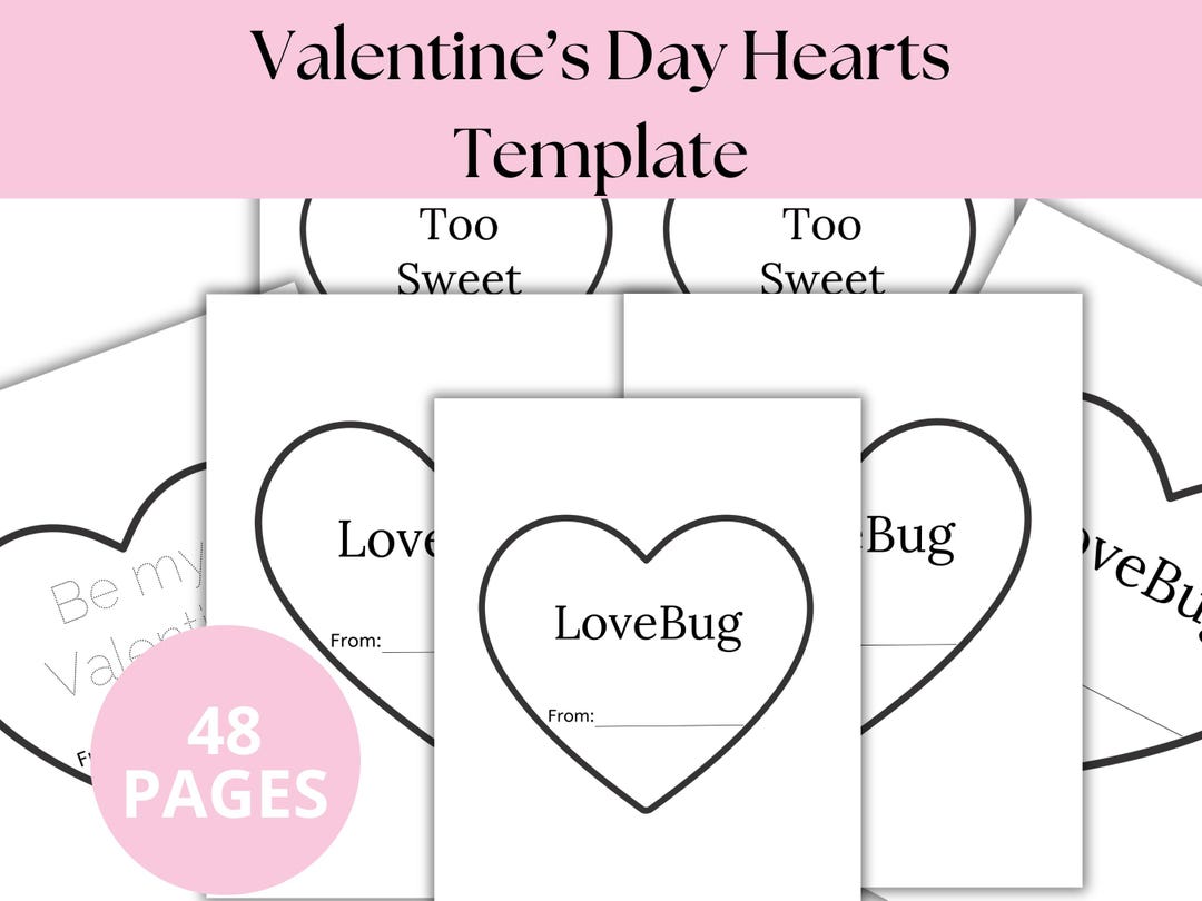 Valentine's Day Heart Template | Preschool Activities | Valentine’s Day ...