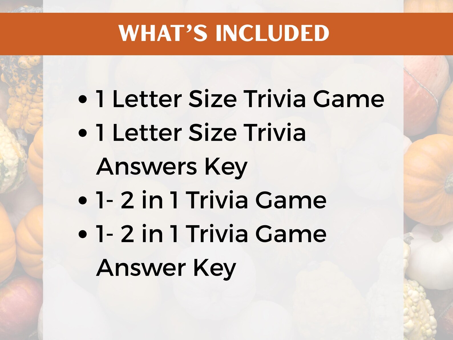 Pumpkin Trivia Game, Fall Trivia Game, Autumn Printable Games, Office ...