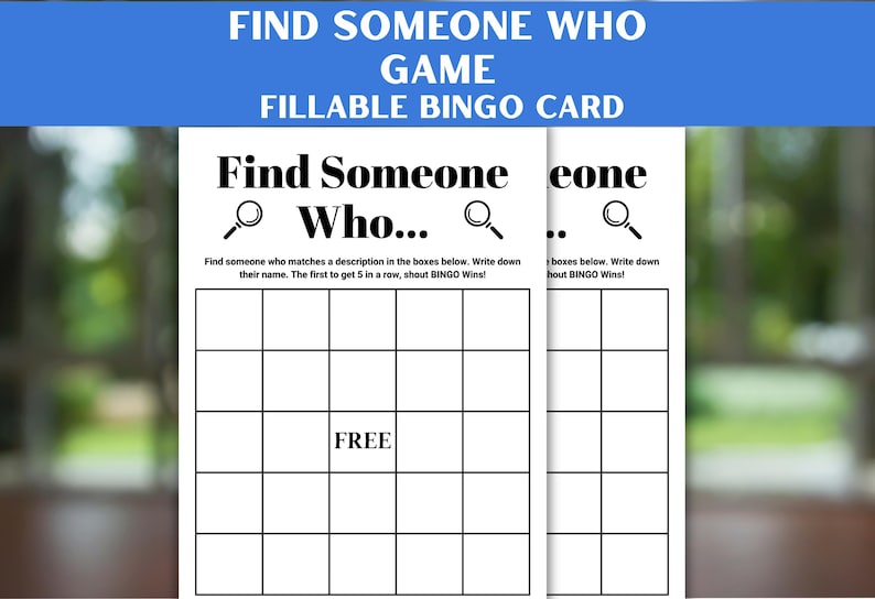 Ice Breaker Bingo Game, Find Someone Who, Office Party, Office Party ...