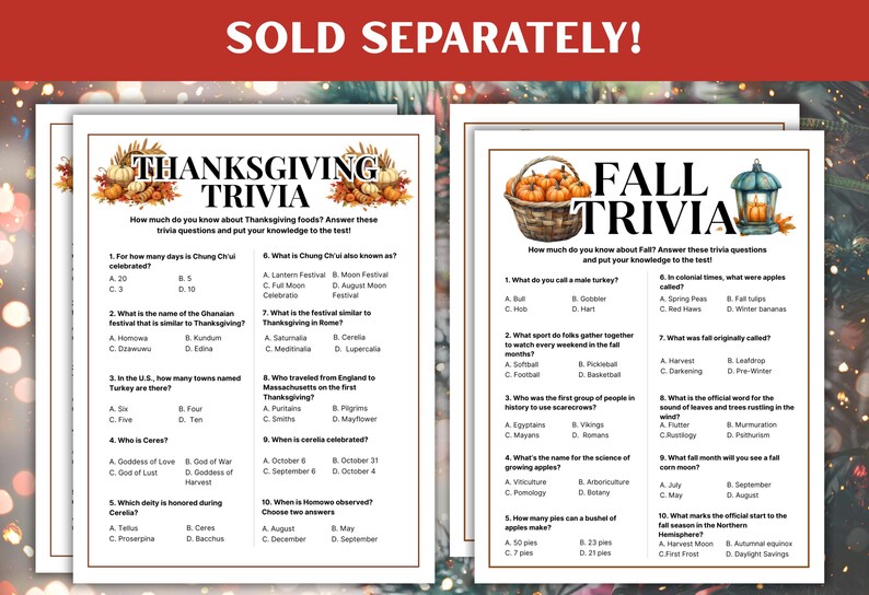 Christmas Trivia Game, Family Holiday Trivia Game, Adult Holiday Games ...