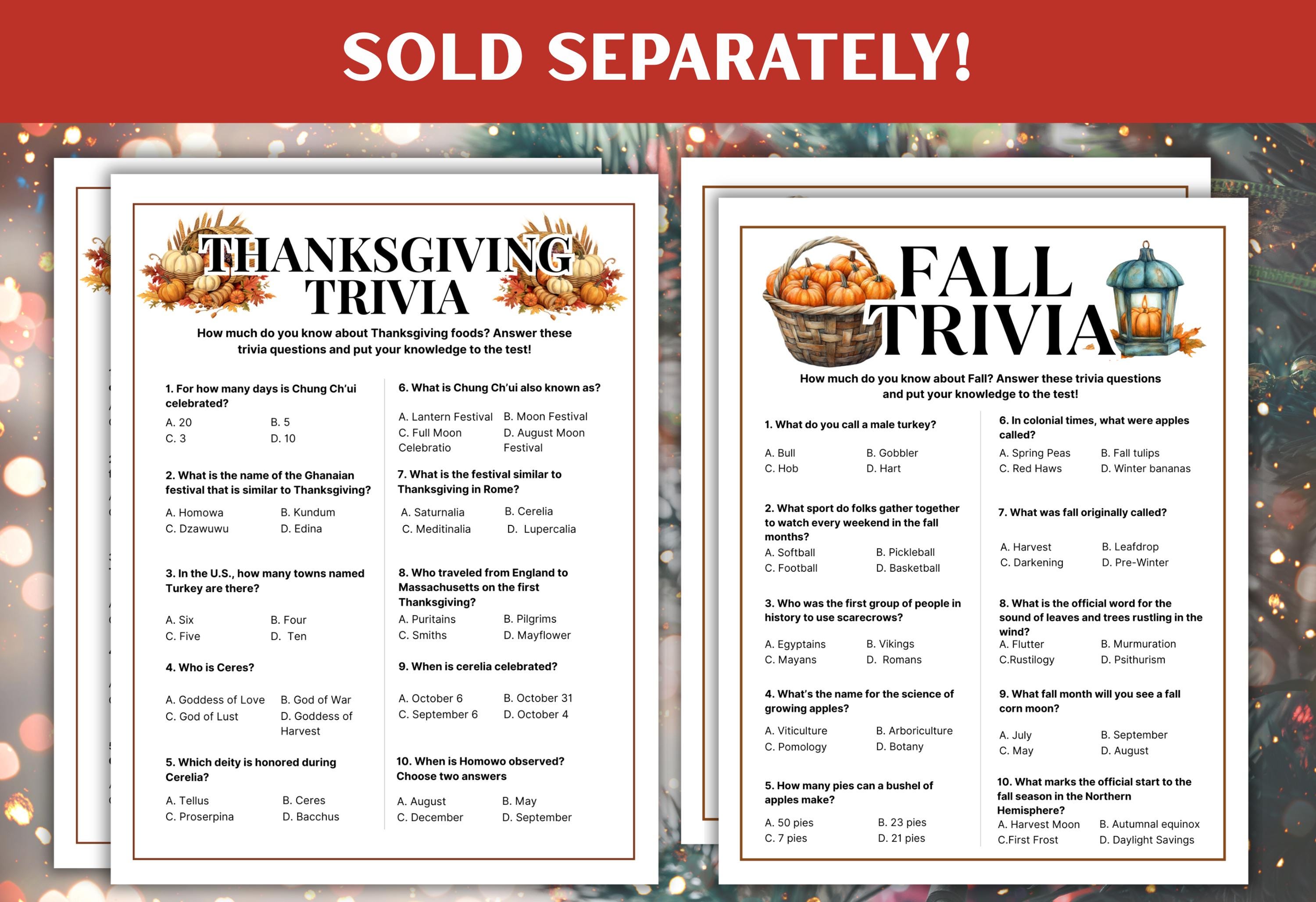 Christmas Trivia Game, Family Holiday Trivia Game, Adult Holiday Games ...