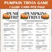 Pumpkin Trivia Game, Fall Trivia Game, Autumn Printable Games, Office ...