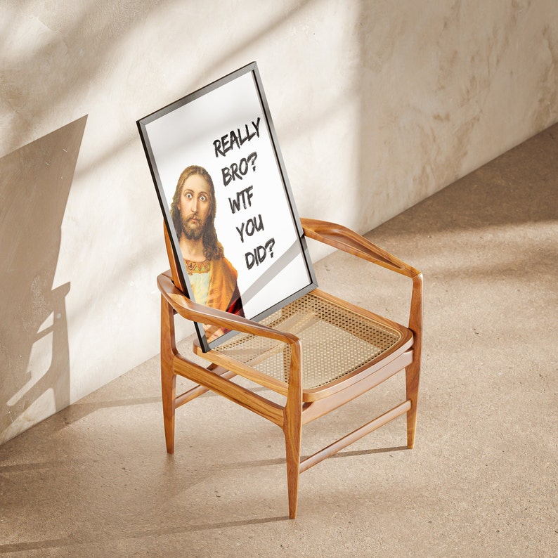 Peeking Jesus, Funny Christ, Xstitch Jesus Poster, Jesus Humour ...