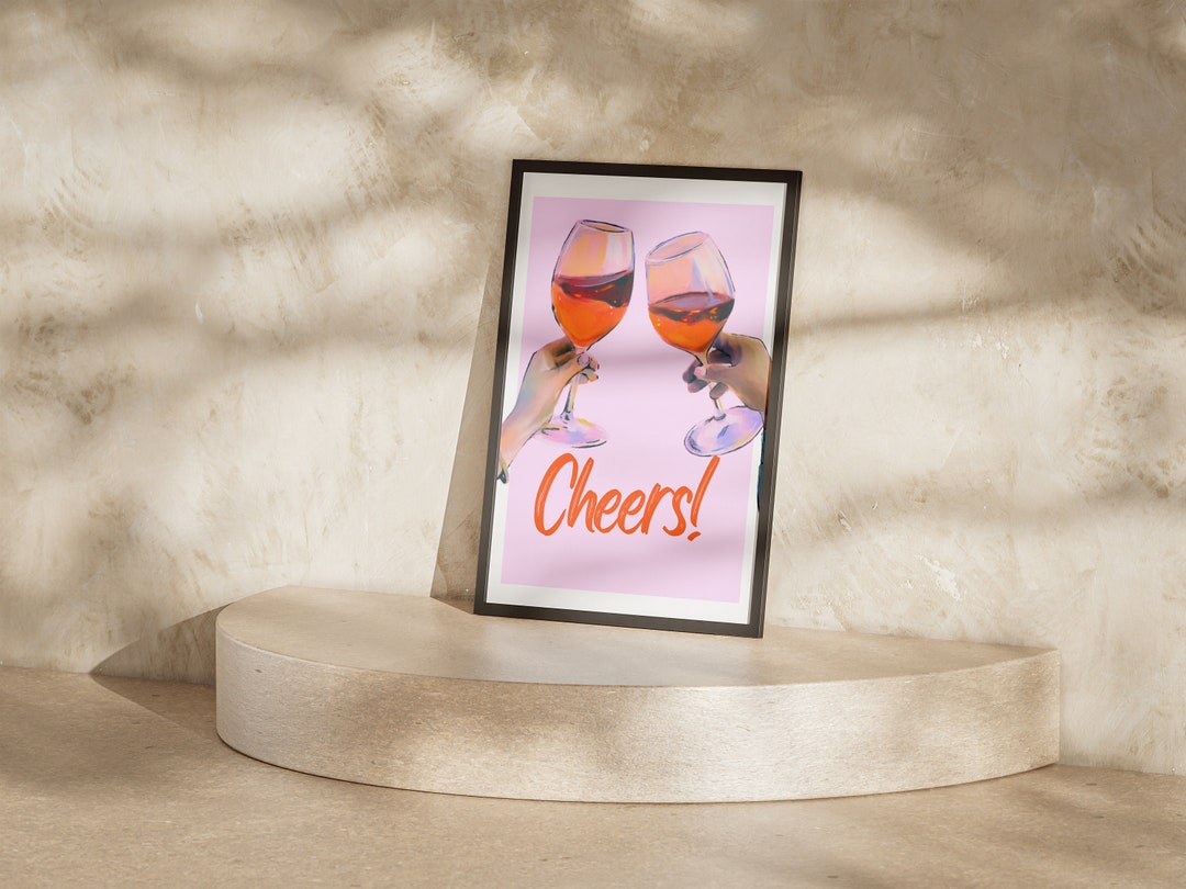 Cheers Digital Art, Cocktail Lover, Bar Decoration, Tequila Poster ...