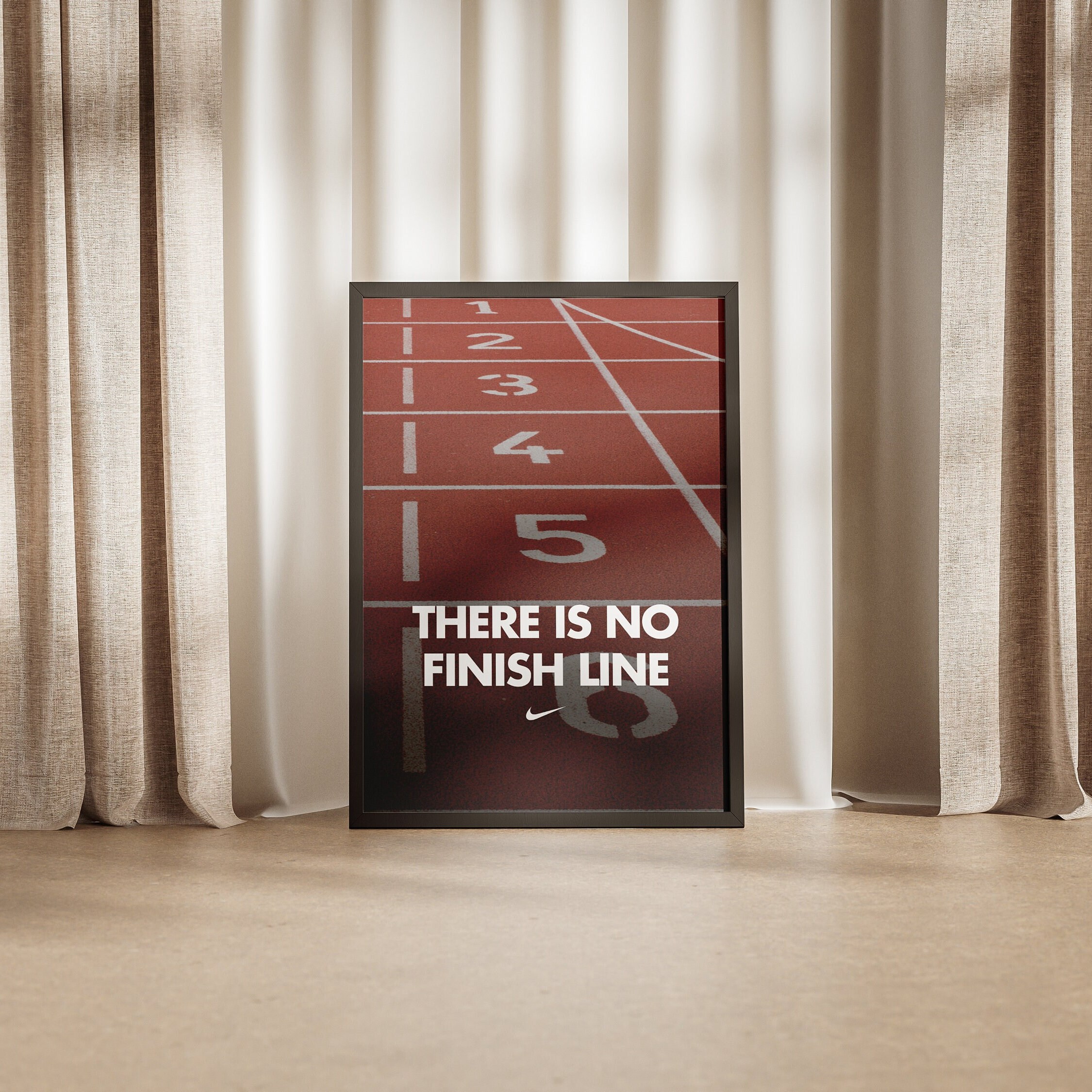 There is No Finish Line, Motivational Artwork, Digital Download, Gym ...