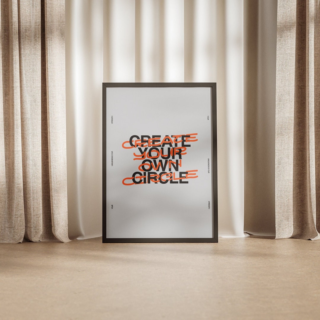 Create Your Own Circle Quotes, Self Confidence Art, Digital Download ...