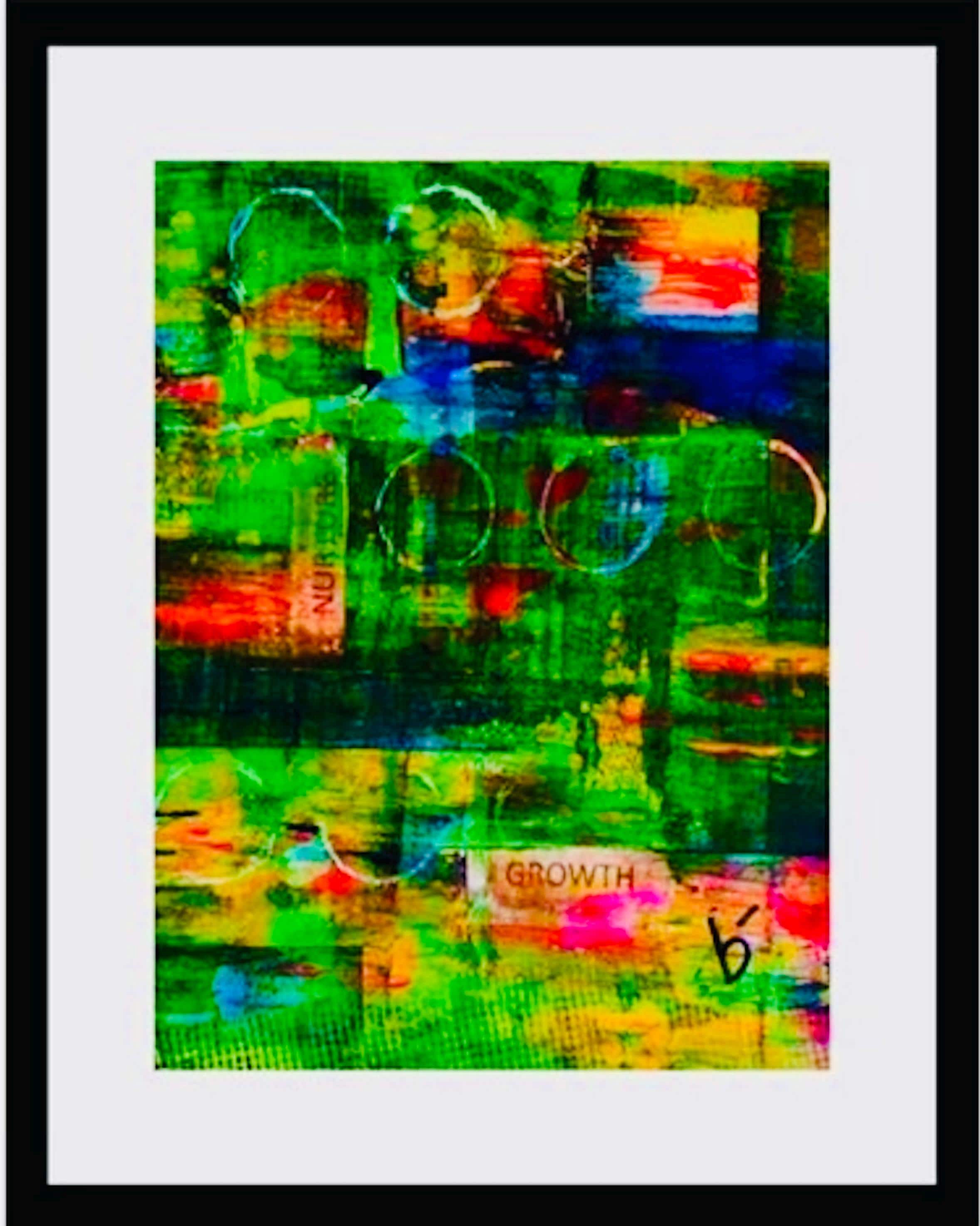 Original Abstract Painting , the Garden of Nurturing Growth ...