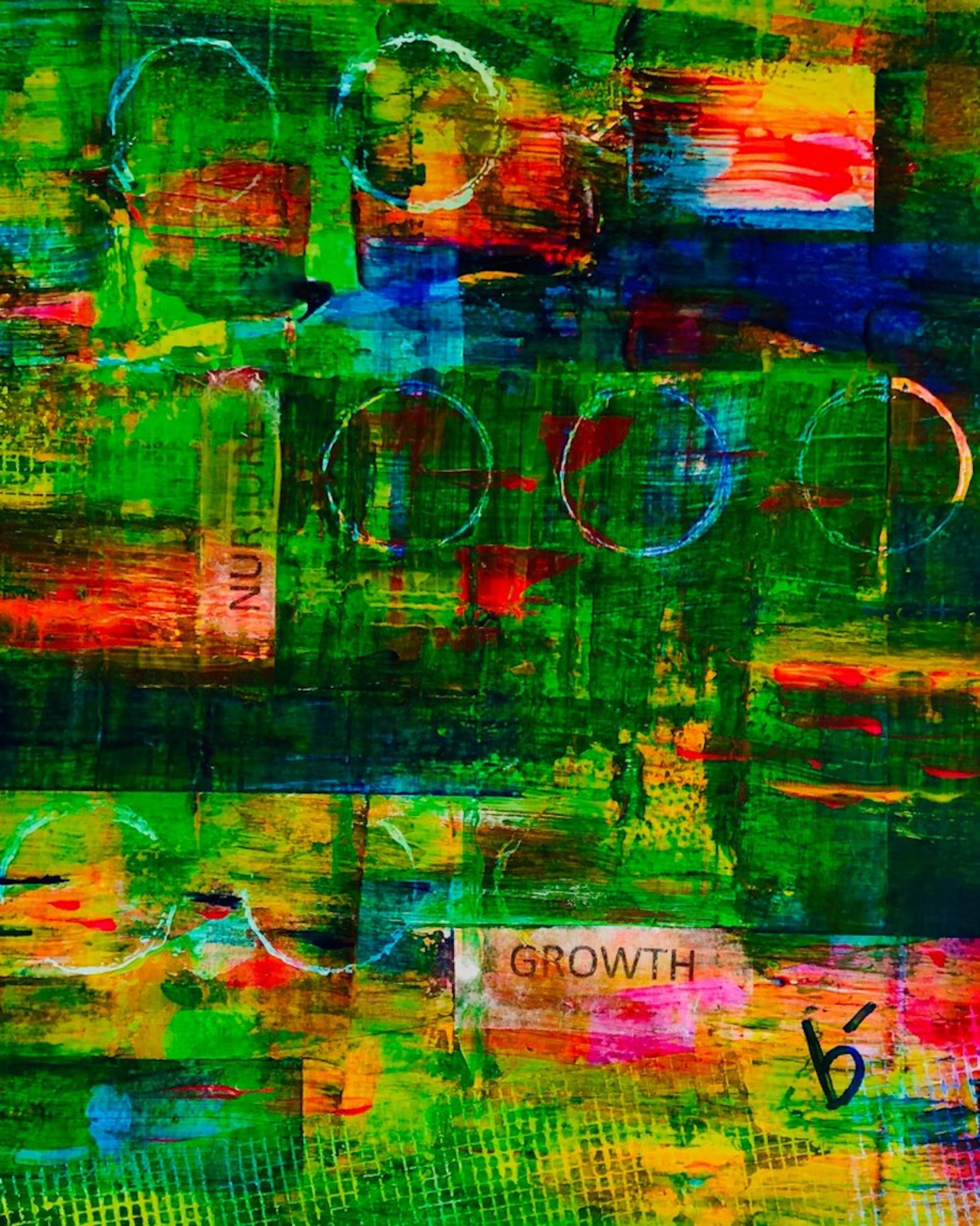 Original Abstract Painting , the Garden of Nurturing Growth ...