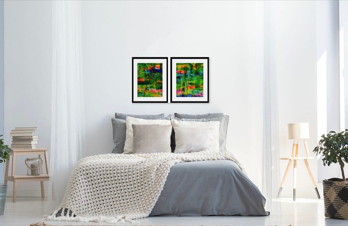 Original Abstract Painting , the Garden of Nurturing Growth ...