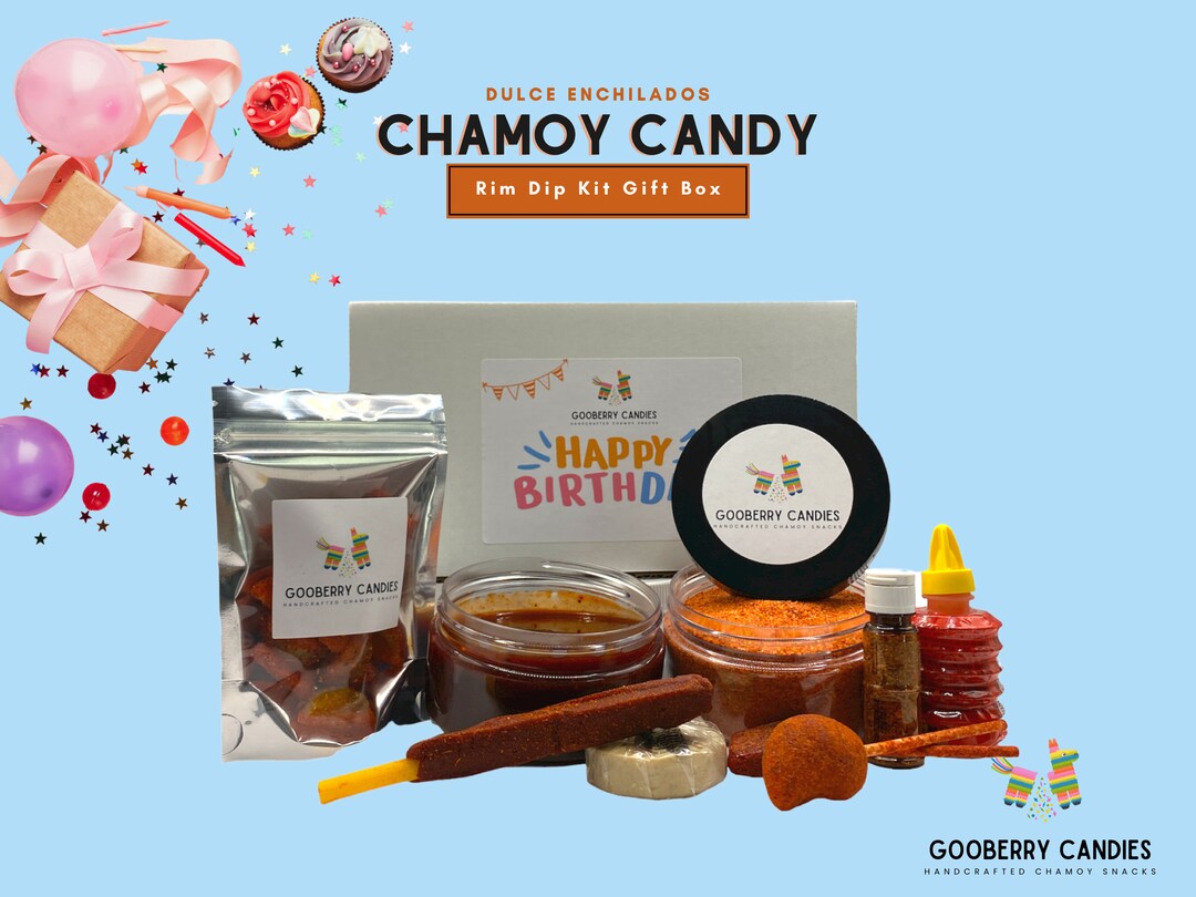 Birthday Chamoy Rim Dip Drink Gift Box - Etsy