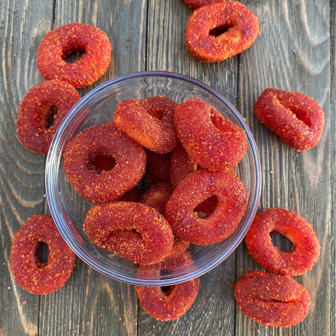 Chamoy Candy Peach Rings Dulces Enchilados Peach Rings | Etsy