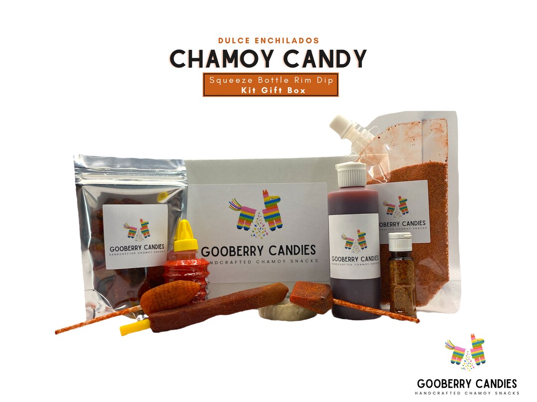 Chamoy Rim Dip Squeeze Bottle Gift Box Spicy Candy Mexican Chili Candy ...