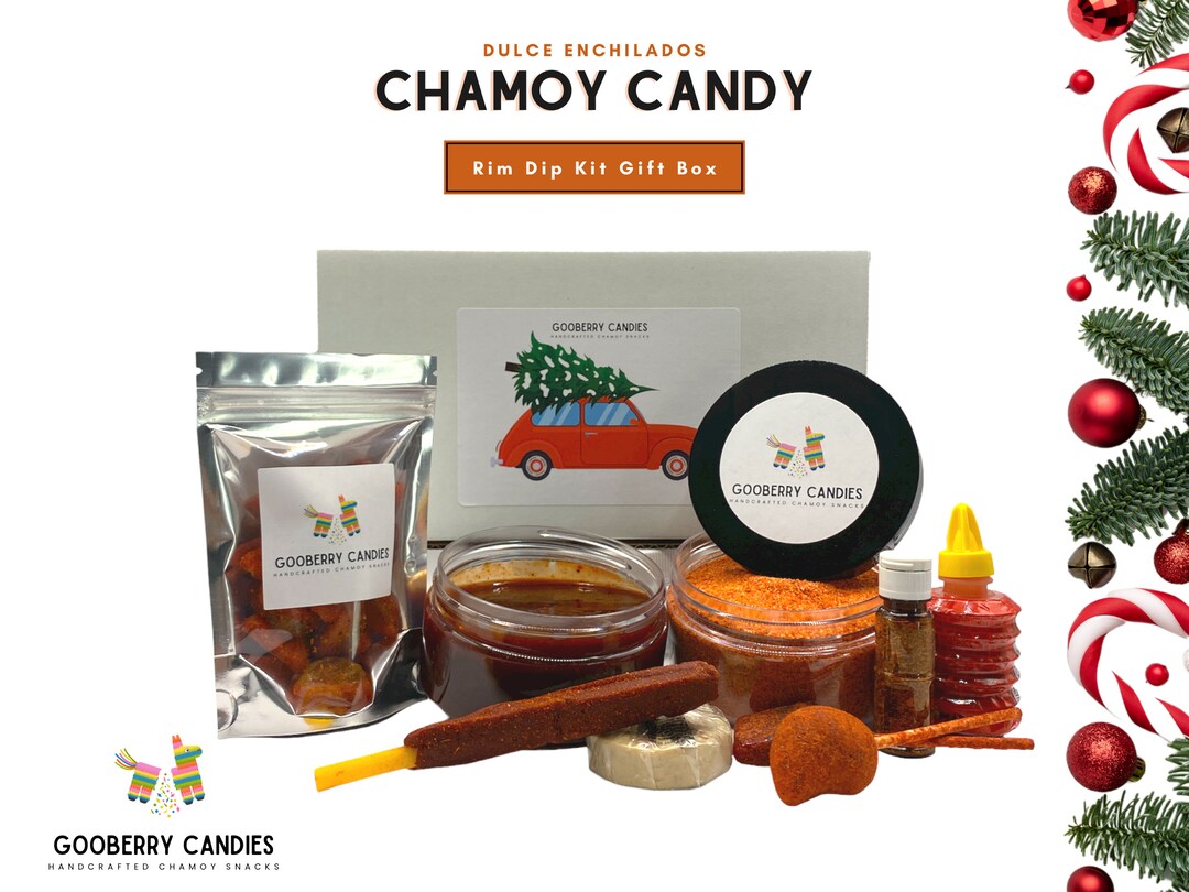 Christmas Rim Dip Drink Gift Box Dulce Enchilados Chamoy Candy - Etsy