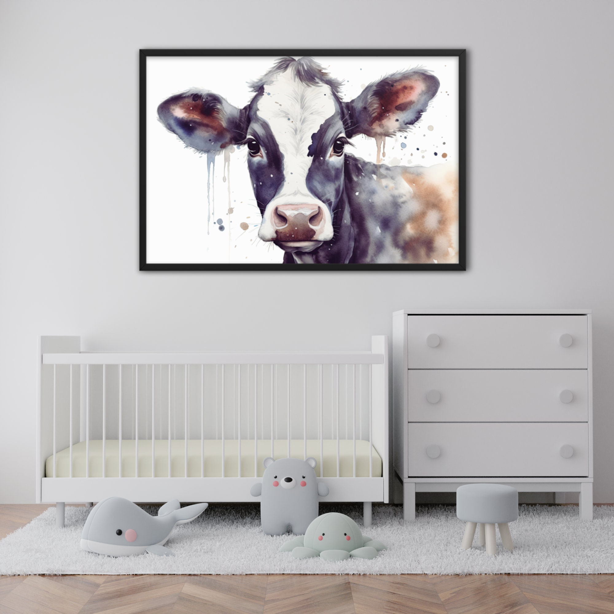 Dairy Cow Art, Holstein Cow, Cow Artworks, Cow Calf Baby Cow, Scenic ...