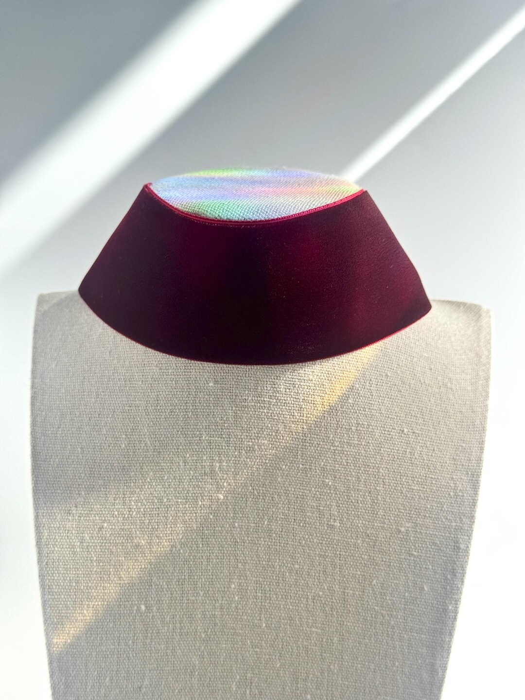 Burgundy Velvet Choker: 2" Wide Neck Collar - Etsy
