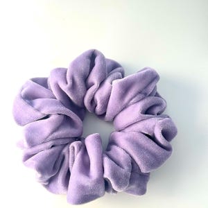 Periwinkle Velvet Hair Scrunchie, Light Purple Scrunchie, Purple Hair ...