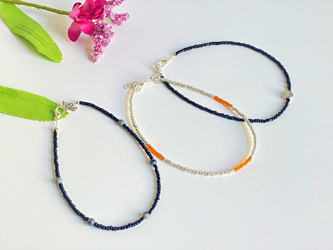 Beaded Anklet, Boho Anklet, Seed Beaded Anklet, Hippie Anklet, Gift Anklet, Surf Anklet - Etsy