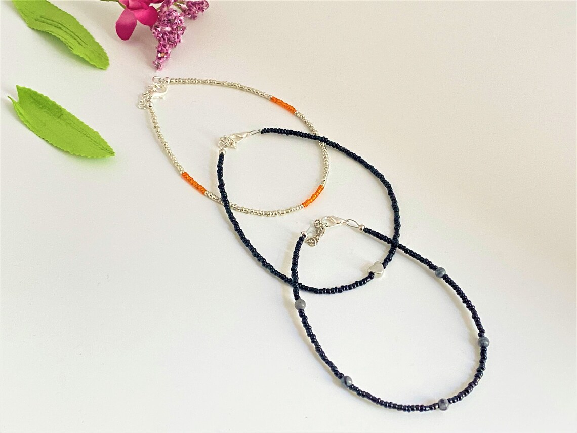 Beaded Anklet Boho Anklet Seed Beaded Anklet Hippie Anklet - Etsy