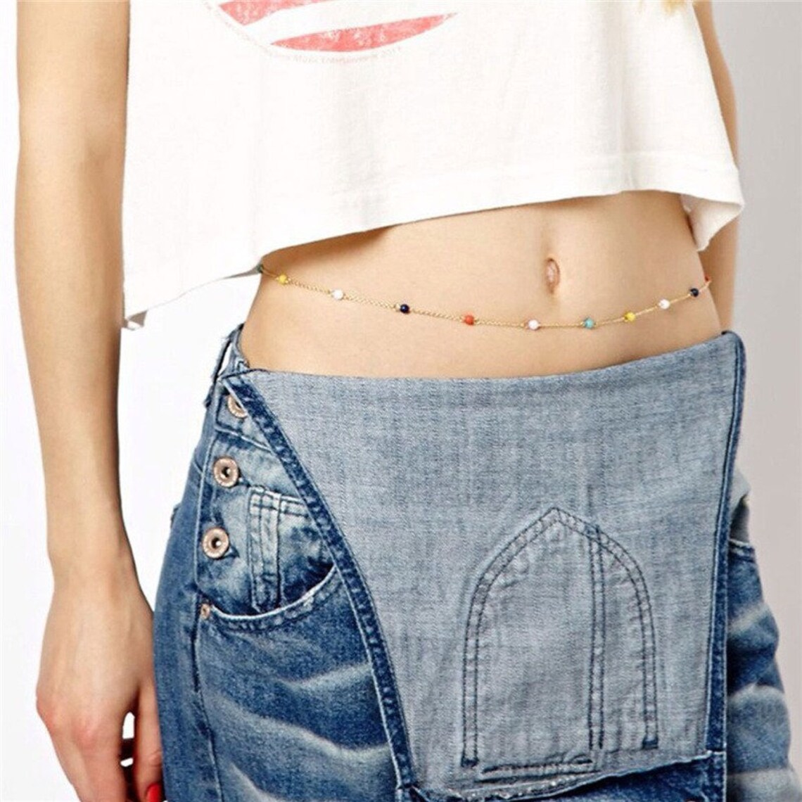 Simple Handmade Body Waist Belly Chain for Bikini, Sexy Beach Jewelry ...