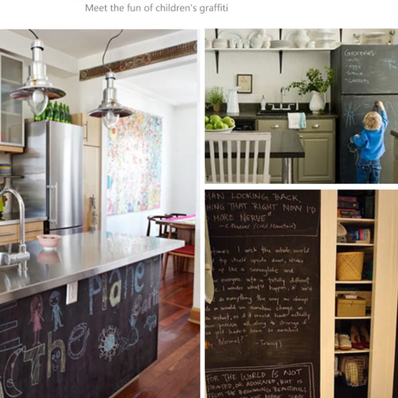 Large Chalkboard Wall Decal Sticker Sheet With Colorful Chalk Set - Etsy