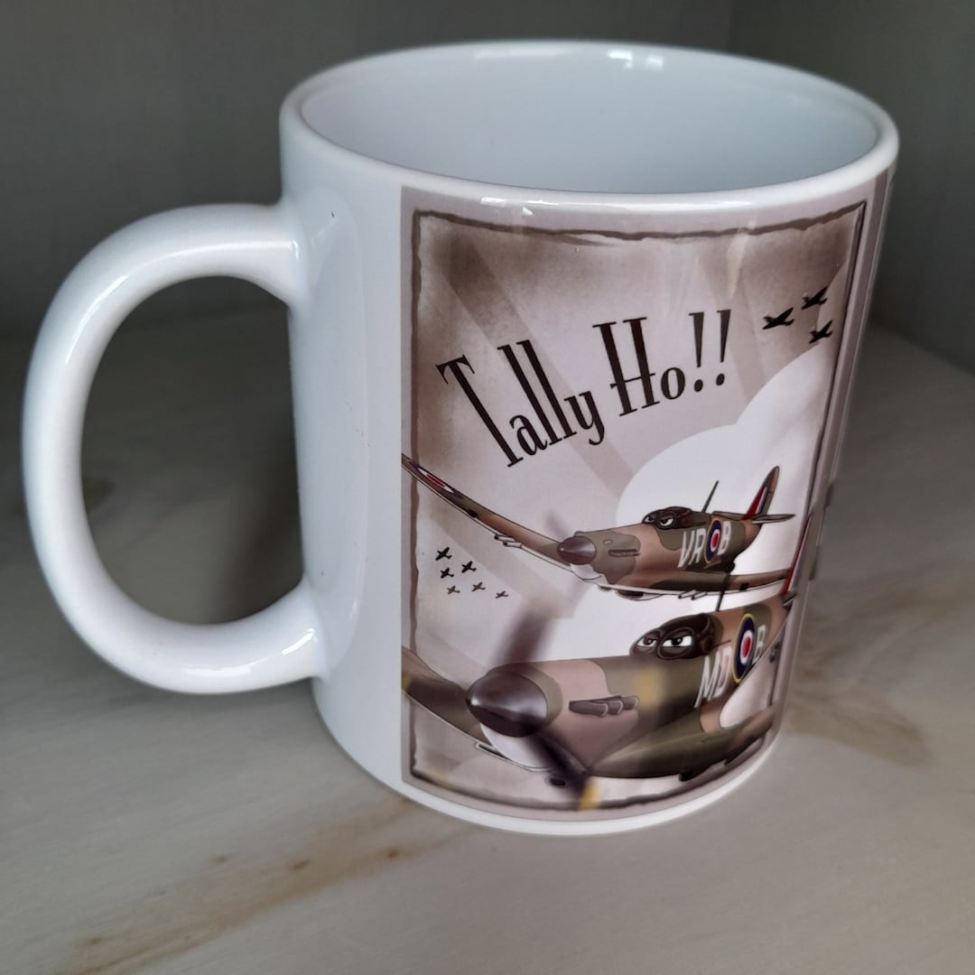 RAF Spitfire Bomber & Vintage Aircraft Trio Mug - Etsy UK